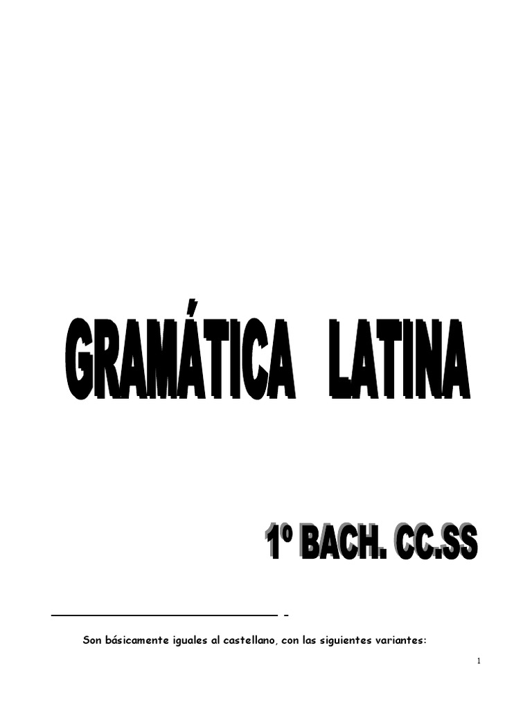 Resumen de La Gramática Latina | PDF | Palabra | Morfología (Lingüística)
