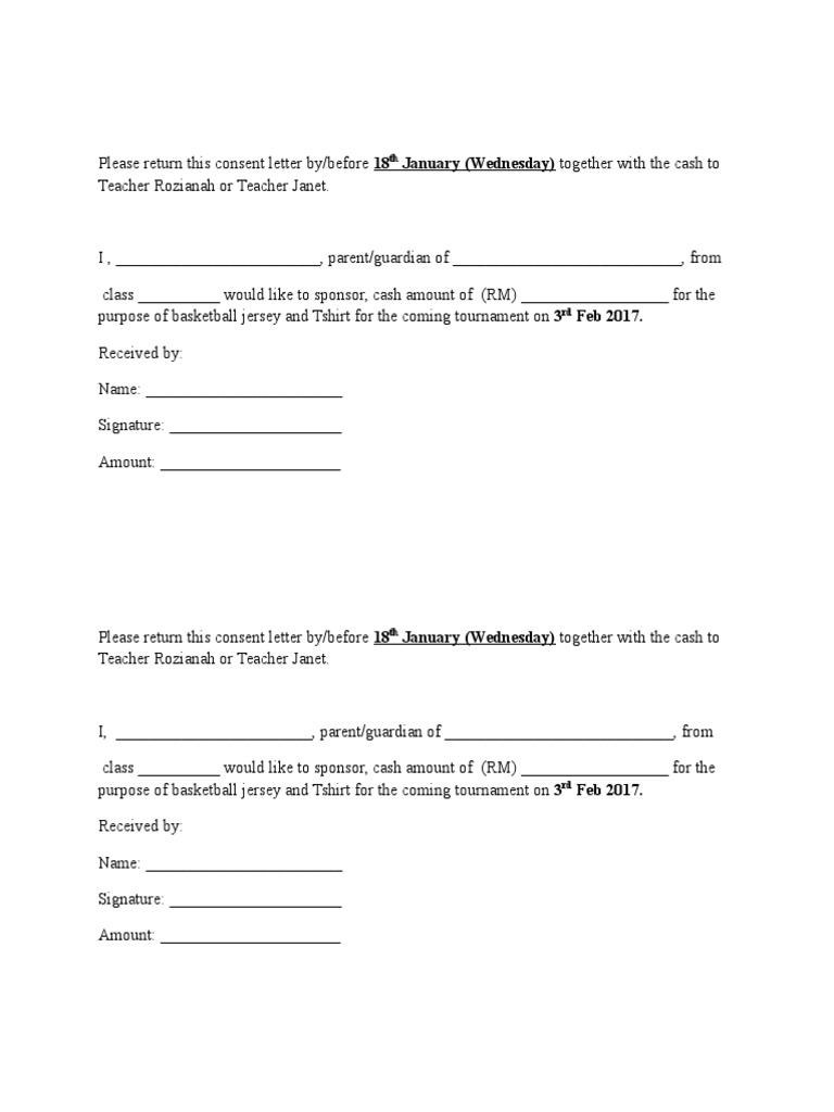 Example of Consent Letter | PDF