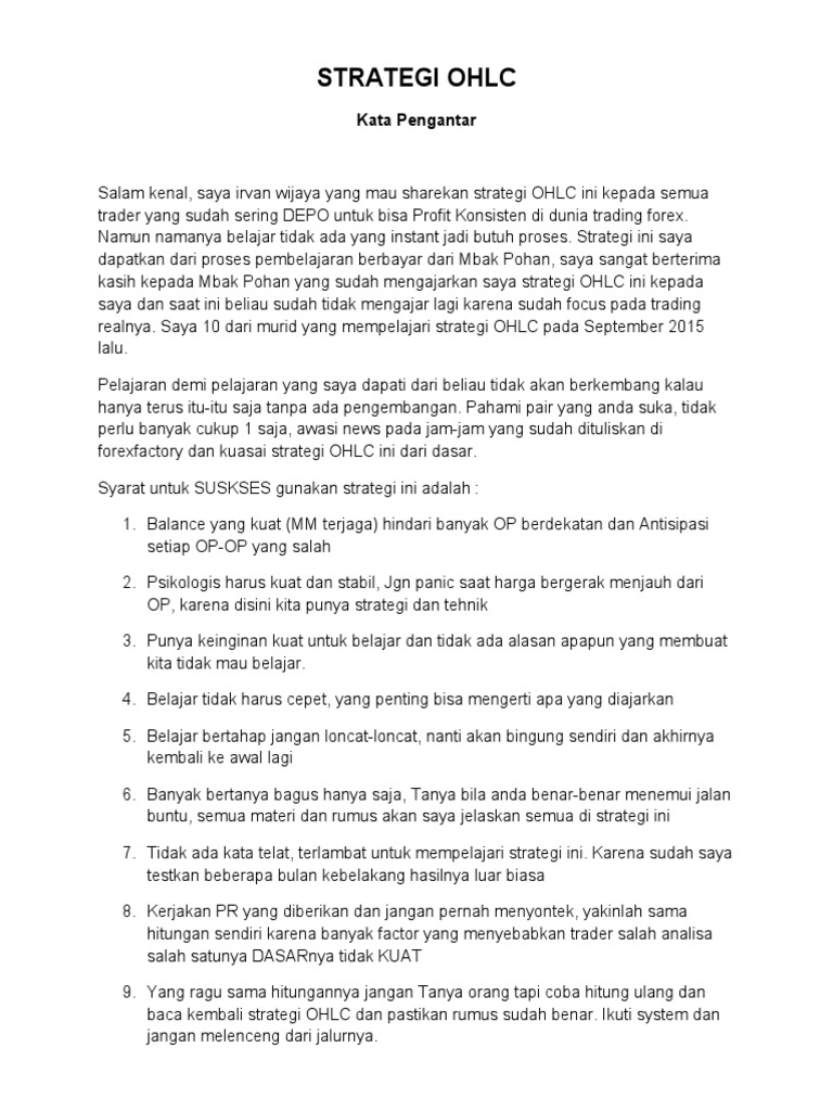 Strategi Ohlc | PDF | Pengembangan Diri