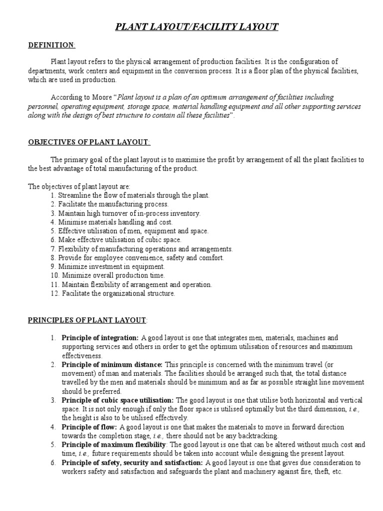 Plant Layout | PDF | Page Layout | Factory