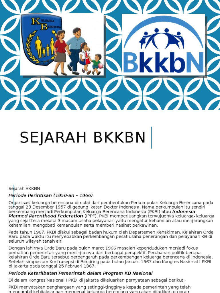 Sejarah BKKBN 2017 | PDF