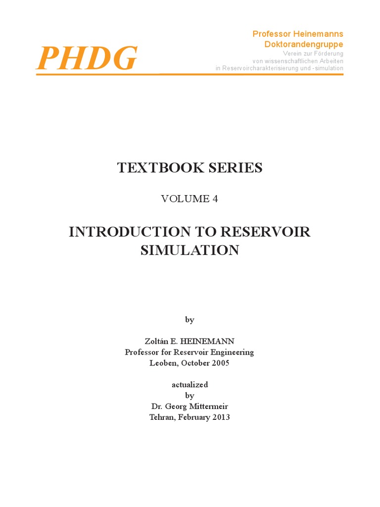 Introduction To Reservoir Simulation PDF | PDF | Finite Element Method | Computer Simulation