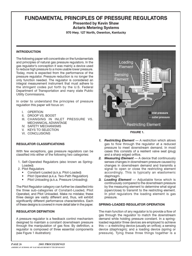 Fundamental Principles of Pressure Regulators: Presented by Kevin Shaw ...