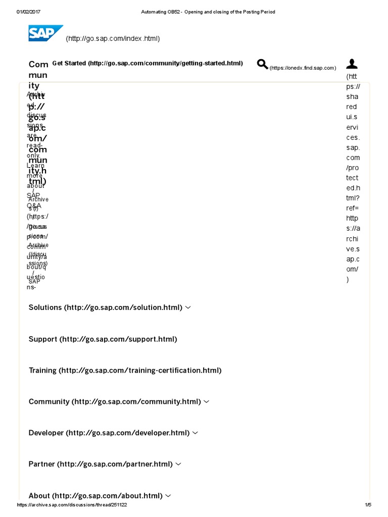 Automating OB52 - Opening and Closing of The Posting Period | PDF | Information Technology ...