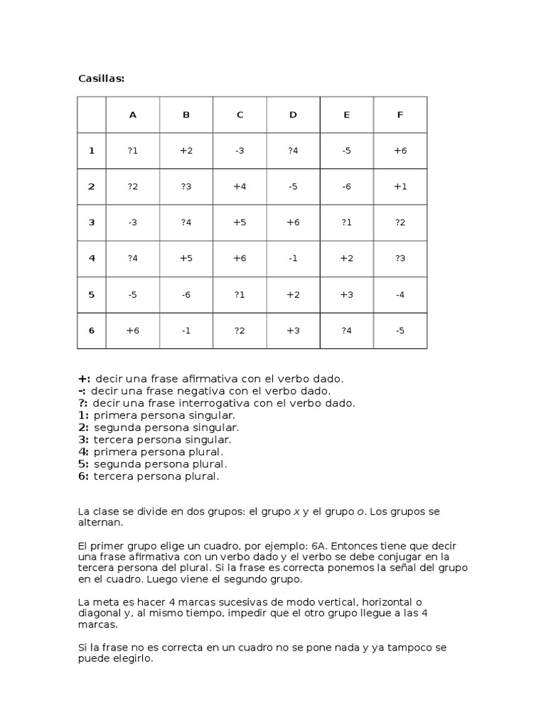 Juego de Frases Verbales | PDF