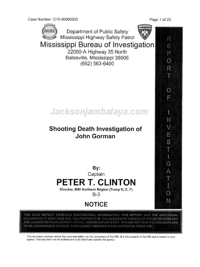 Gorman Death Investigation Report Watermarked | PDF