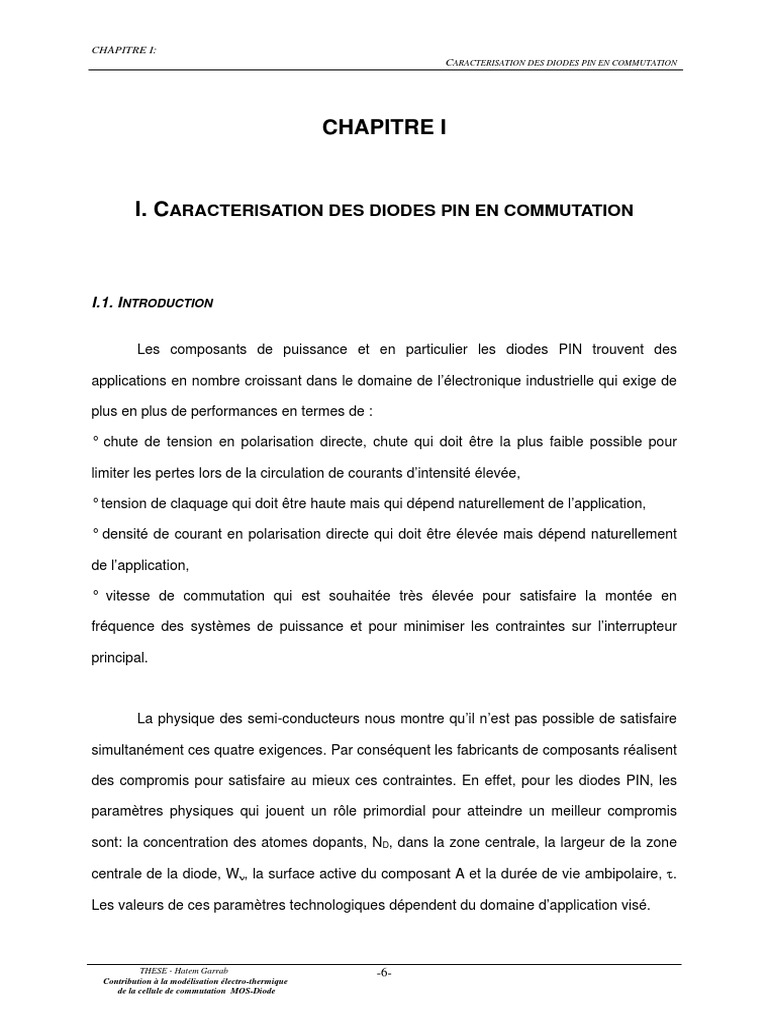 Chapitre 1 | PDF | Dopage (semi-conducteur) | Diode