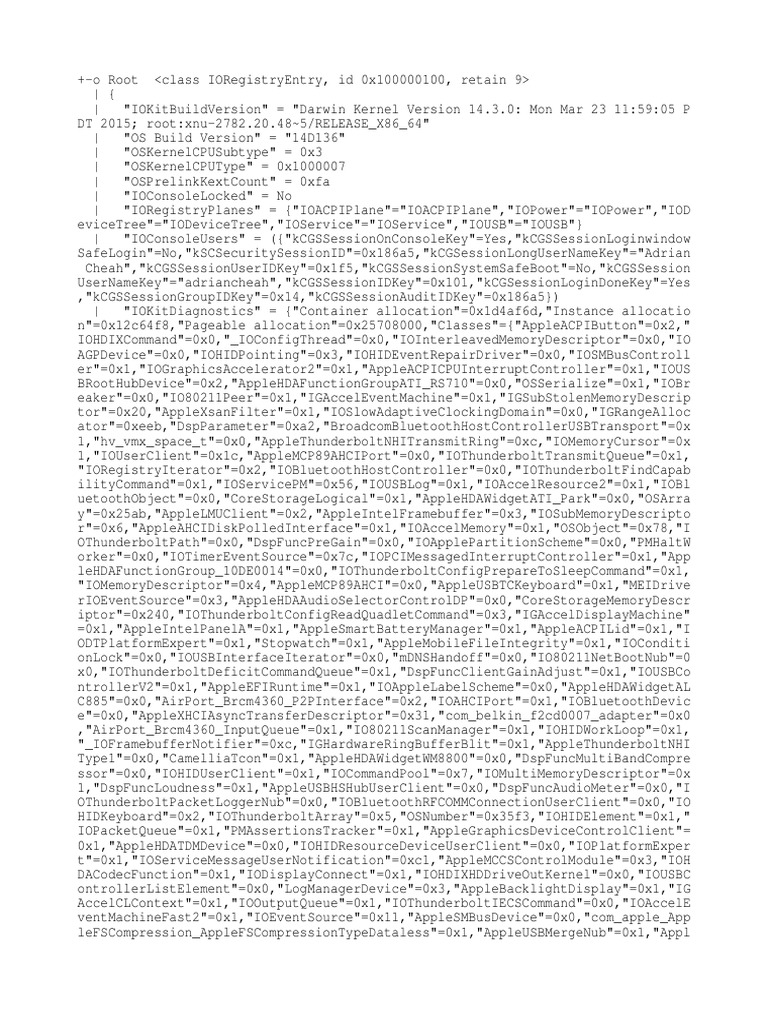 Ioreg | PDF | Microcomputers | Concurrent Computing