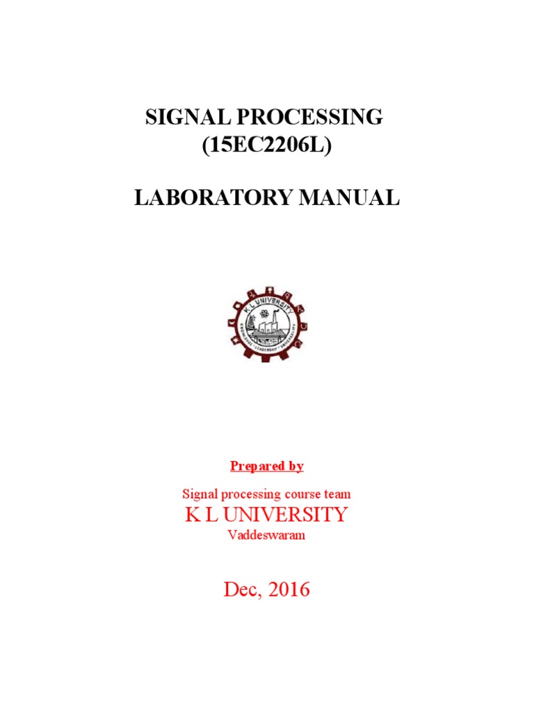 Lab Manual | PDF | Signal (Electrical Engineering) | Convolution