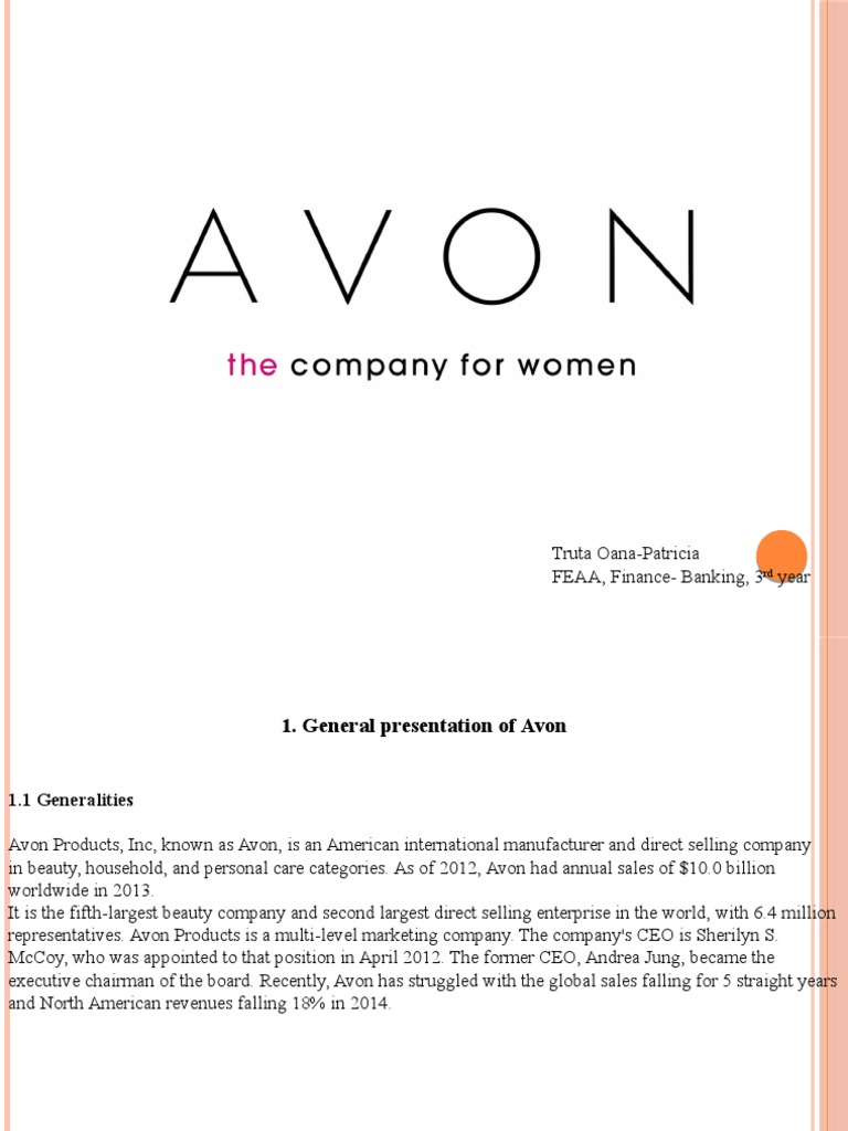Avon Powerpoint Presentation | PDF | Dividend | Book Value