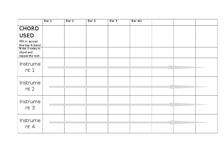Chord Progression Sheet | PDF
