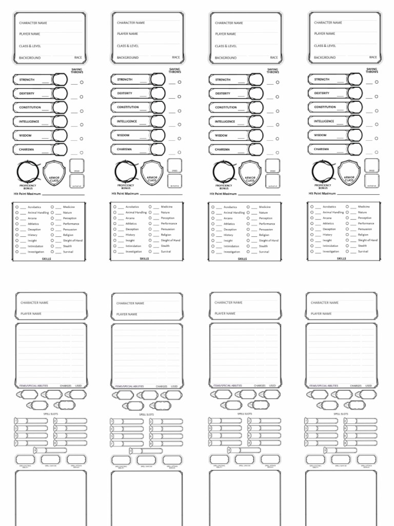 DM Players Sheet - Fillable - Rpgtinker | PDF | D20 System | Dungeons ...