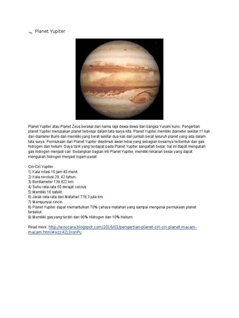 Planet Yupiter | PDF