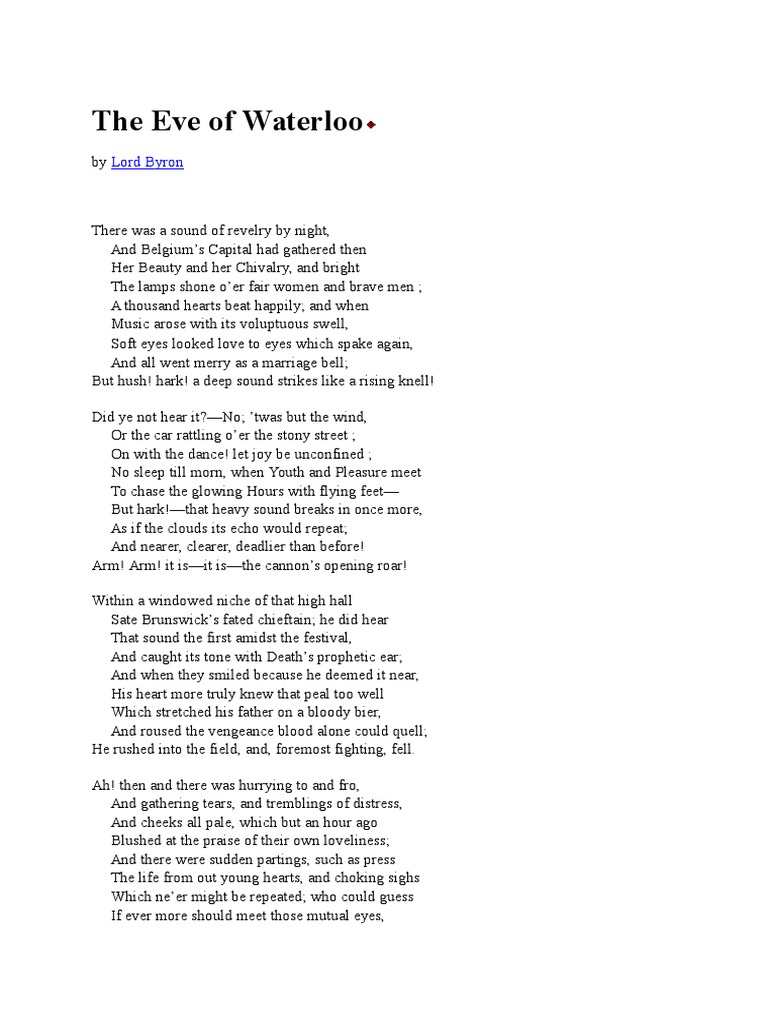 The Eve of Waterloo | PDF