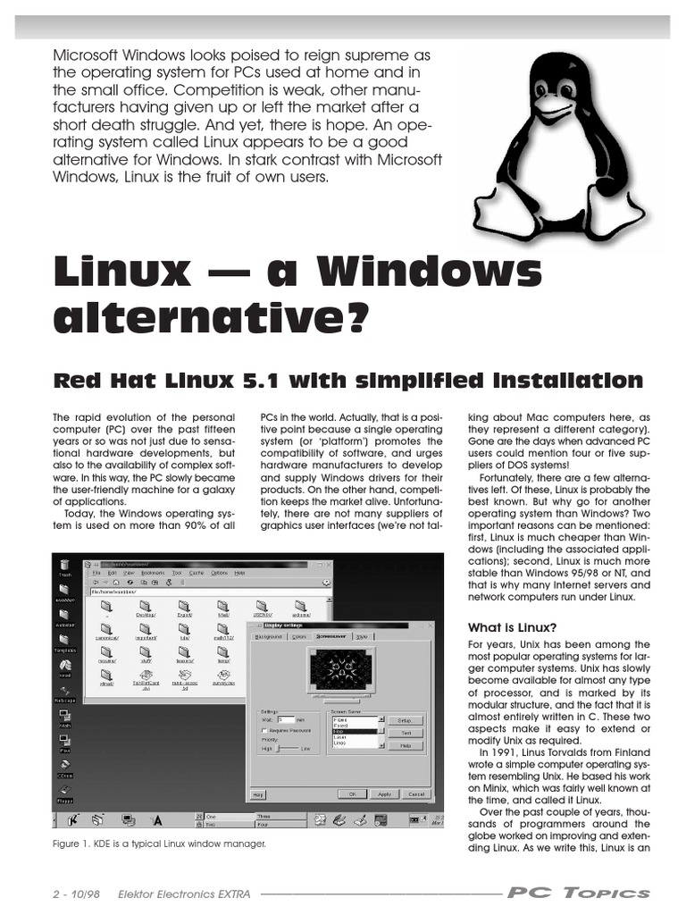 Elektor Electronics 1998-10 | PDF | Linux | Linux Distribution