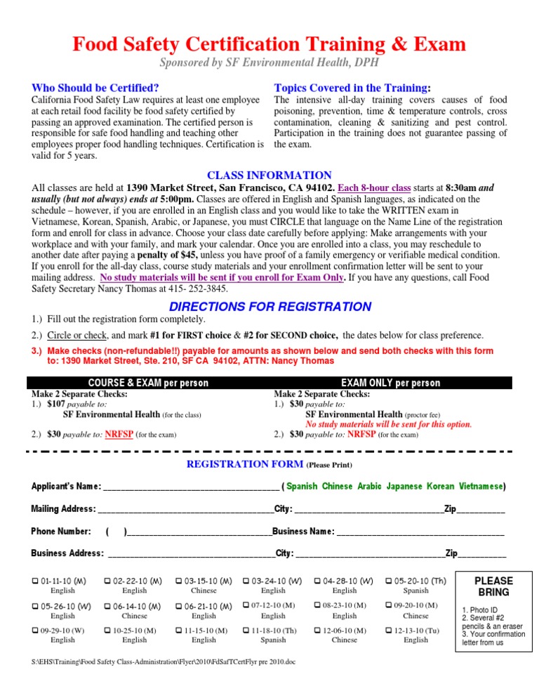 FD Saf TCert | PDF | Test (Assessment) | Food Safety