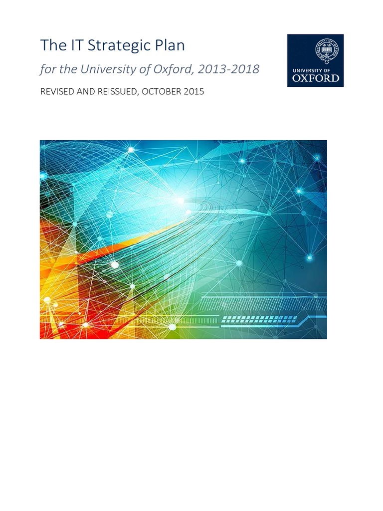 IT Strategic Plan (October 2015) | PDF | Computer Security | Security