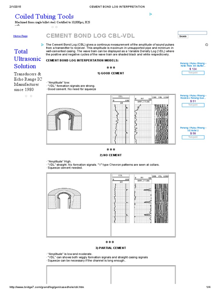 Cement Bond Log Interpretation | PDF | Amplitude | Ultrasound