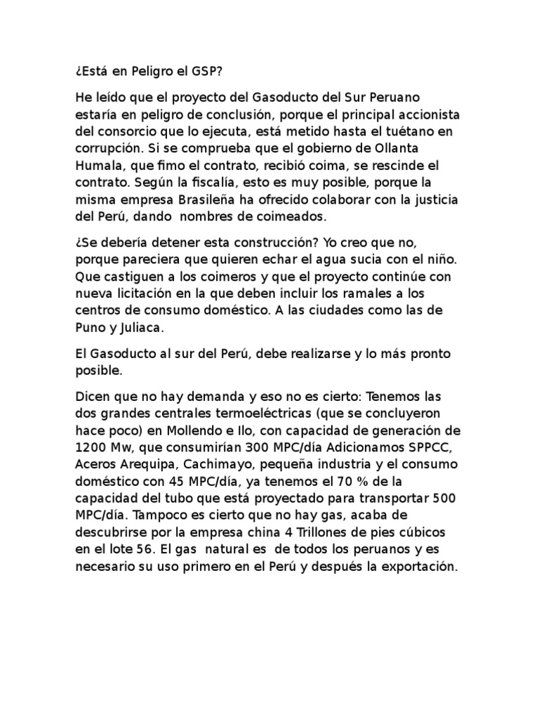 Está en Peligro El GSP | PDF