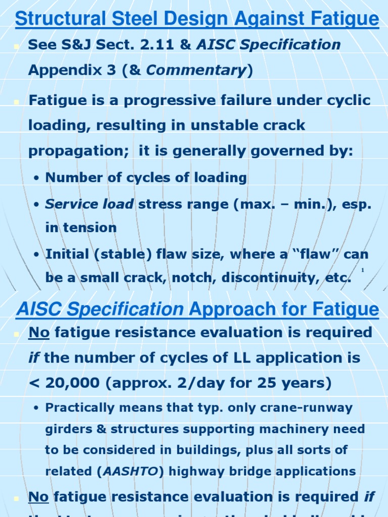 AISC Fatigue Design Guidelines | PDF