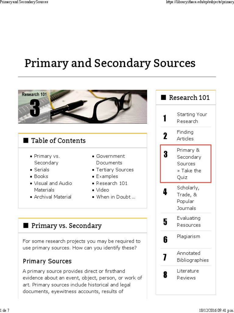 Primary and Secondary Sources | PDF | Primary Sources | Books