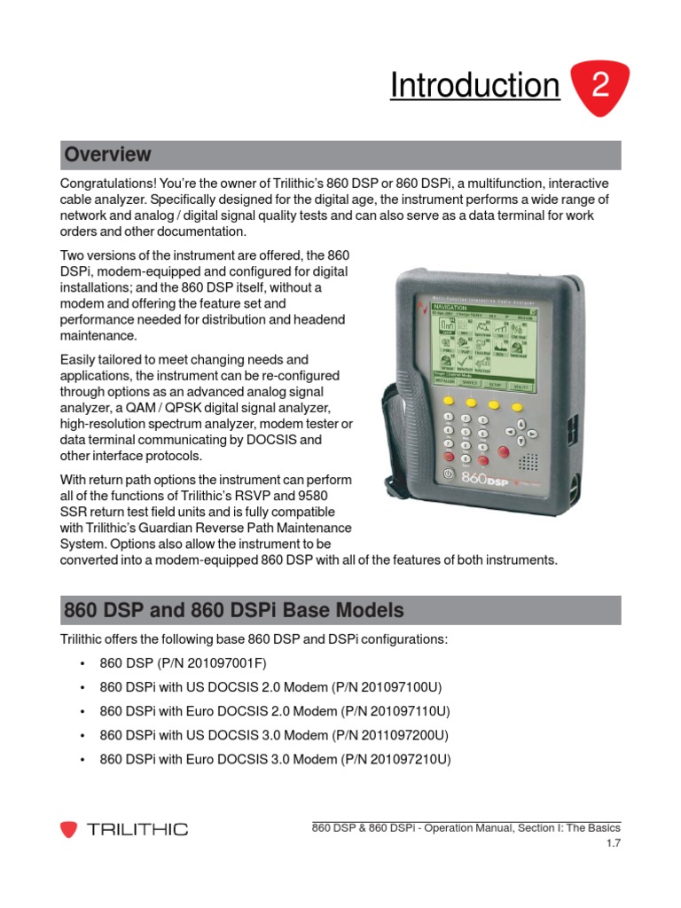 860 DSP & DSPi Operation Manual Overview | PDF | Digital Signal ...
