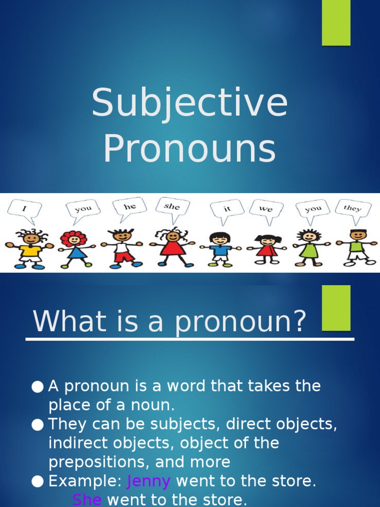 Module 2 Subjective Pronouns Presentation | PDF | Subject (Grammar ...