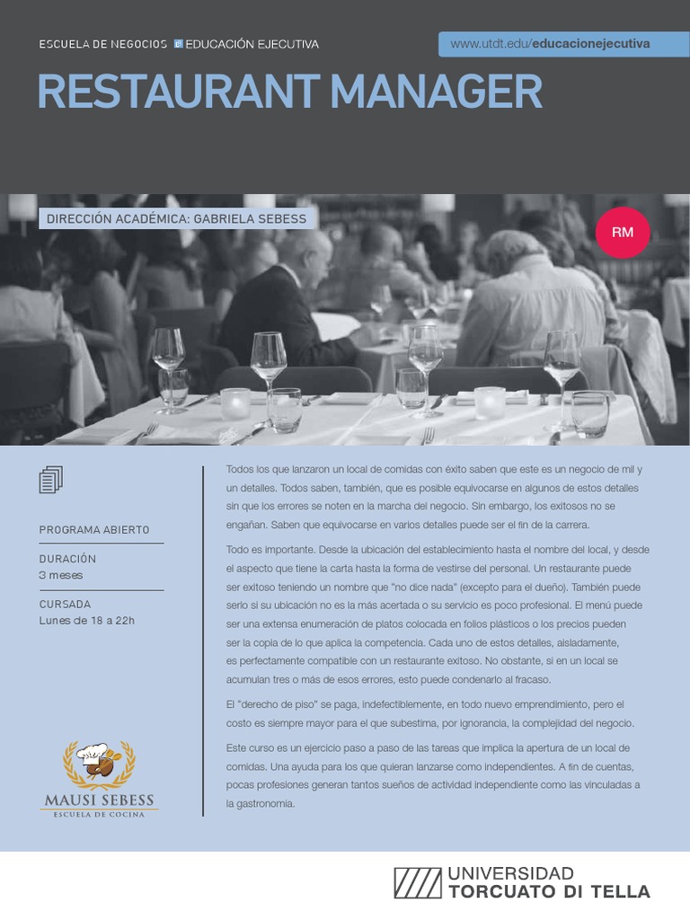Curso para Abrir un Restaurante Exitoso | PDF | Hotel | Marketing