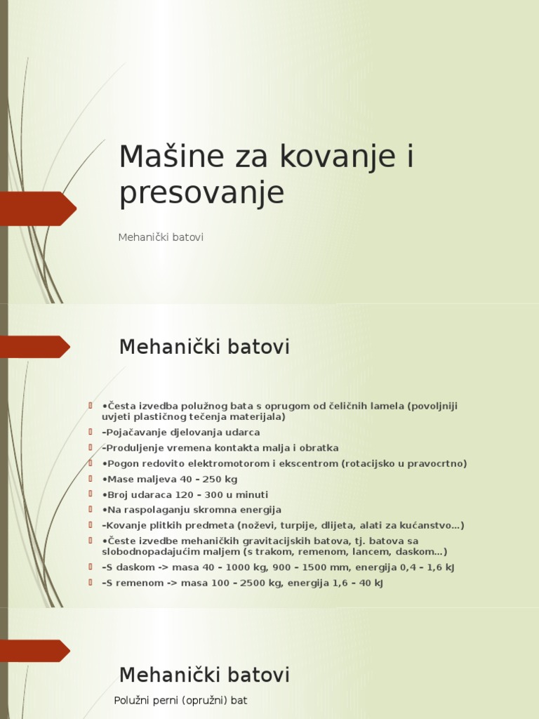 Mašine Za Kovanje I Presovanje | PDF
