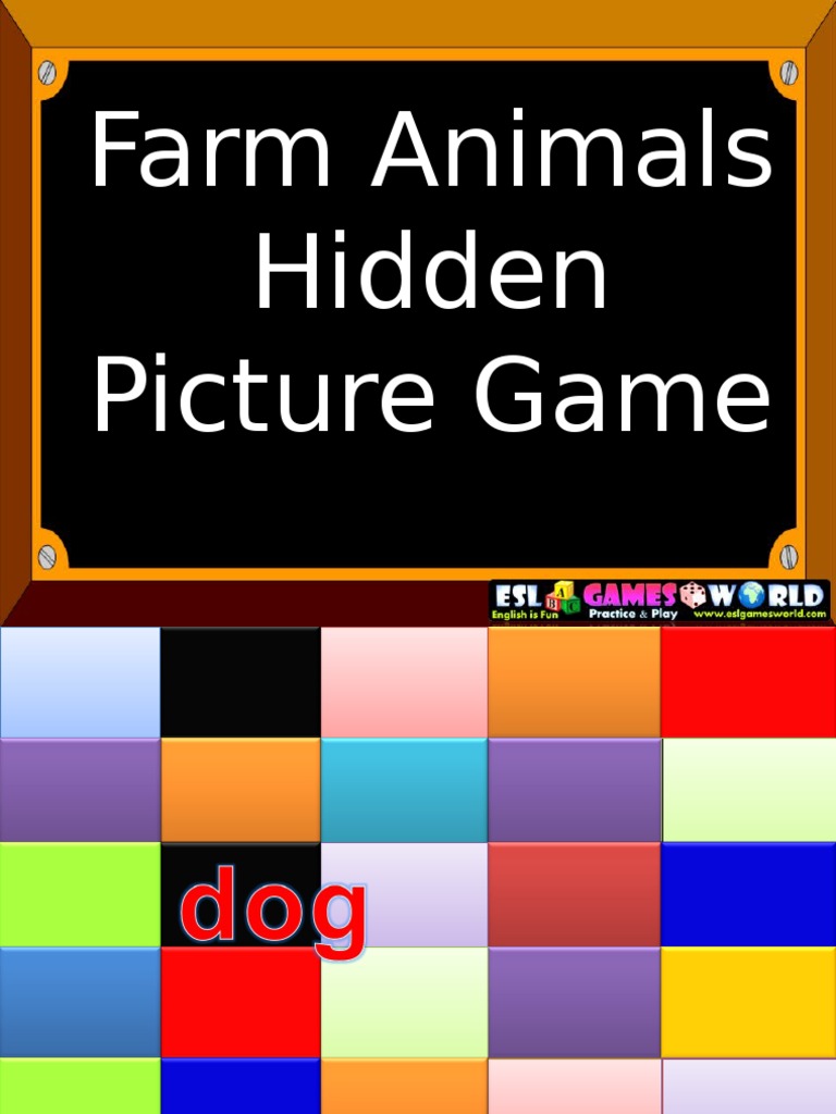 Farm Animals Hidden Picture Game | PDF