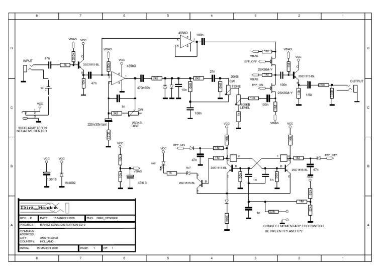 Ibanez SD-9 Schematic Diagram | PDF | Musical Instruments | Electronics