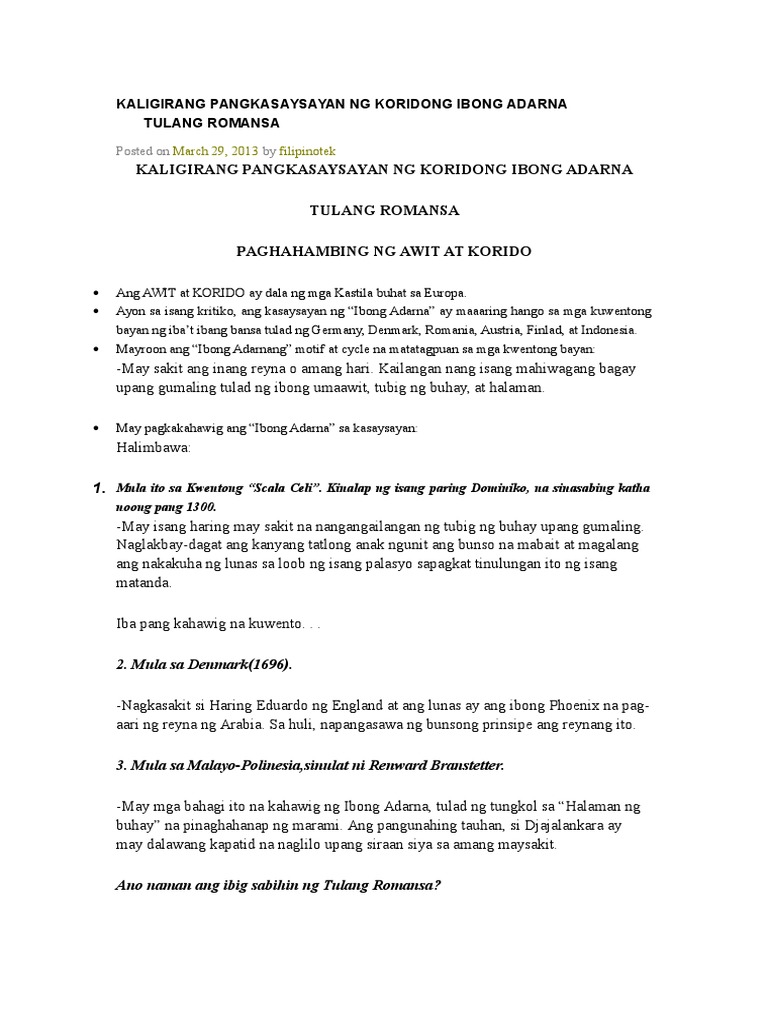 Awit at Korido | PDF