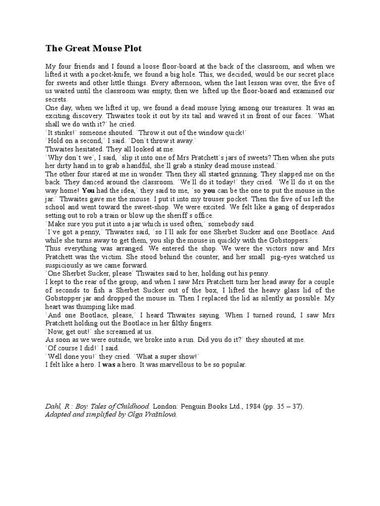 The Great Mouse Plot Pupil | PDF | Leisure