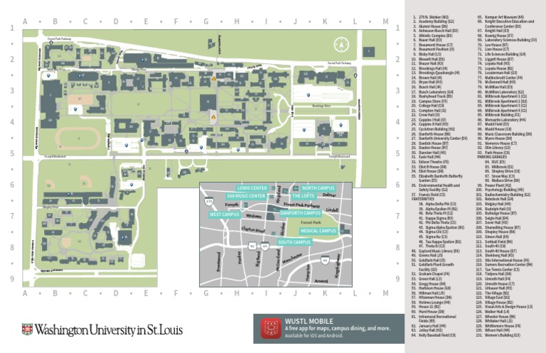 WashU Campus Map 2016 | PDF | Chess | Chess Theory