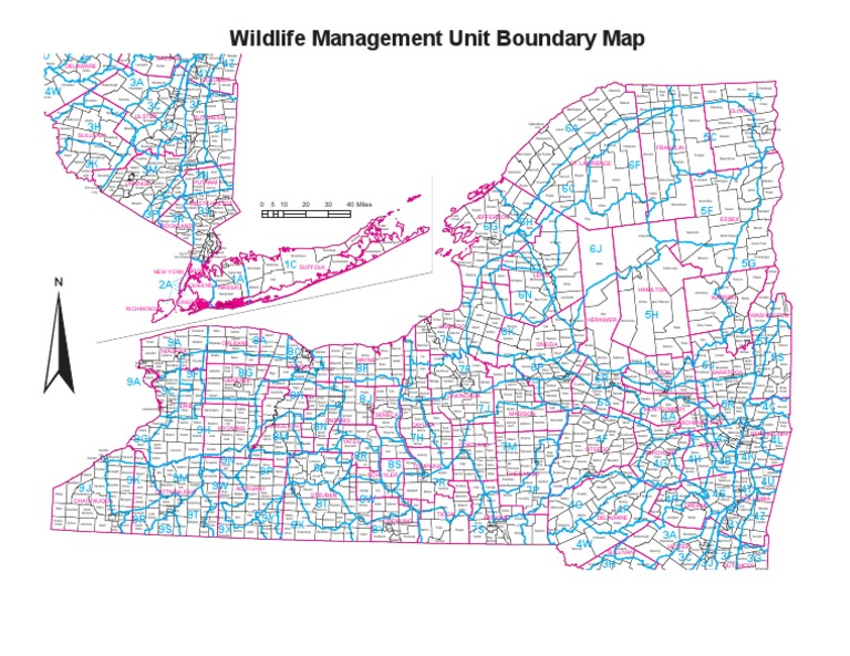 Wildlife Management Unit Boundary Map: 0 10 20 30 40 5 Miles | PDF