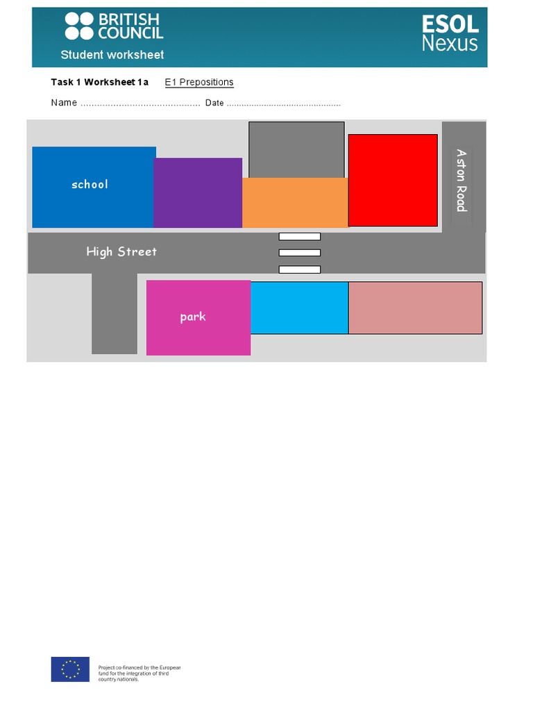 Prepositions On The High Street Worksheets | PDF