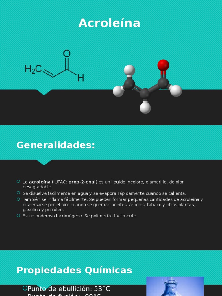 Acroleína: Propiedades y Aplicaciones | PDF | Sustancias químicas ...