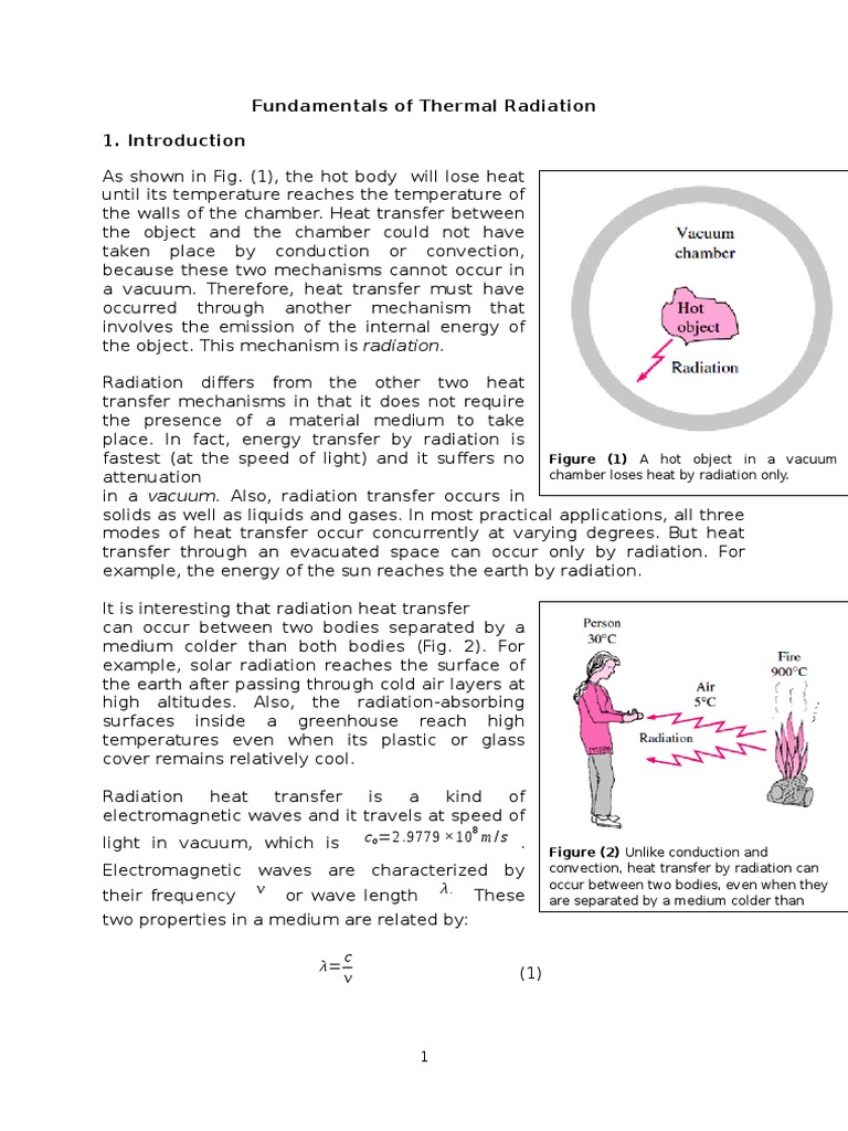 Fundamentals Of Thermal Radiation Pdf Electromagnetic Radiation