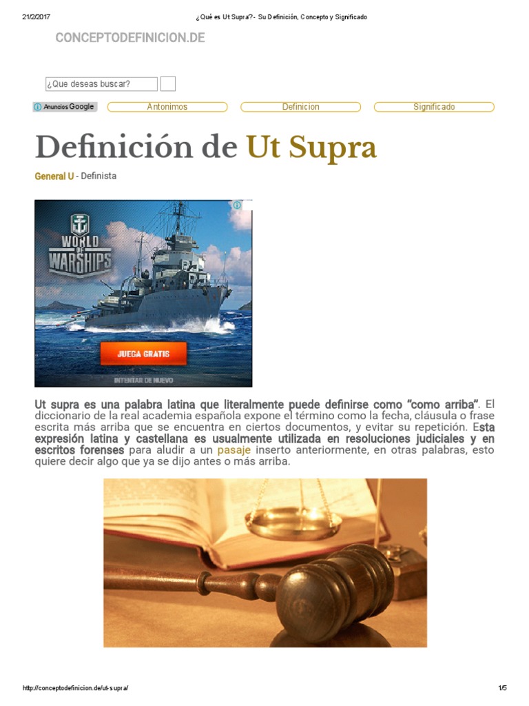 ¿Qué Es Ut Supra_ - Su Definición, Concepto y Significado | PDF | latín ...