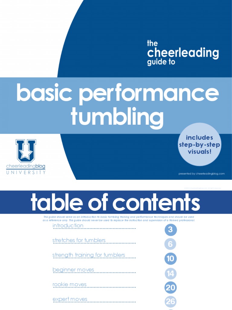 Basic Performance Tumbling: Includes Step-By-Step Visuals! | PDF ...