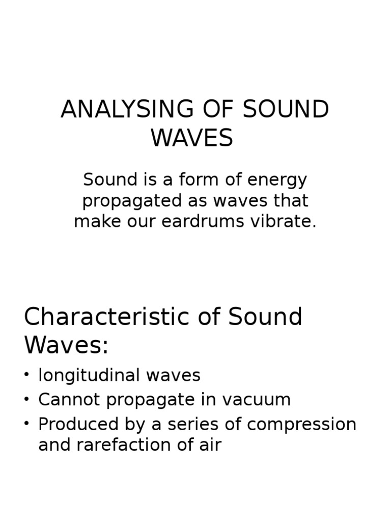 Analysing of Sound Waves | PDF