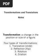 CSEC TRANSFORMATIONS Notes | PDF | Shape | Mirror