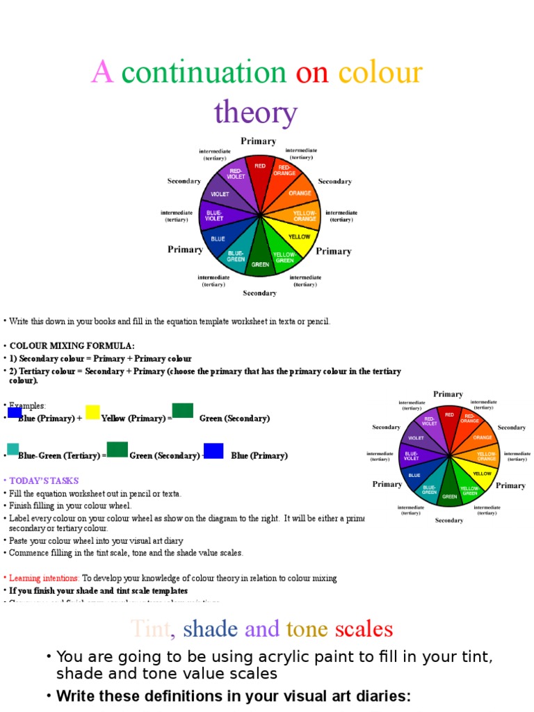 Continuation of Colour Theory | PDF | Color | Light
