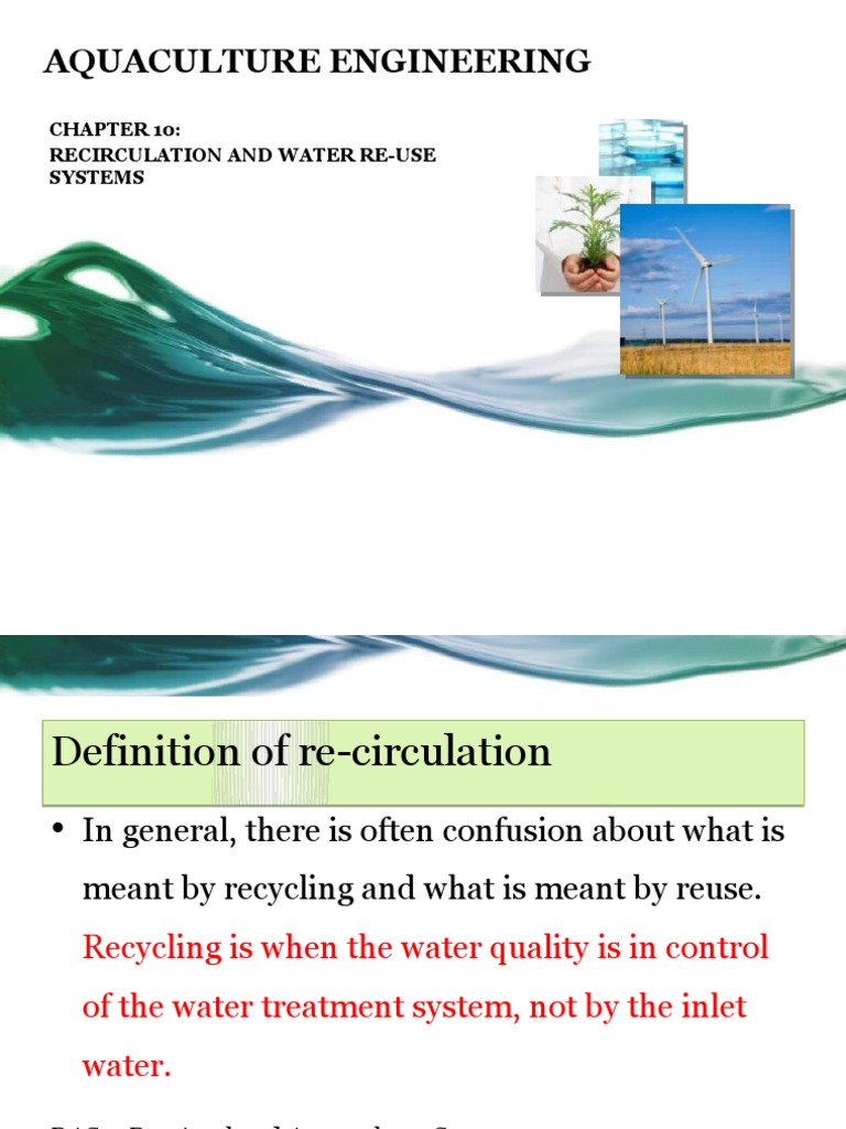 Chapter 10 - Recirculation and Water Re-Use Systems | PDF | Water ...