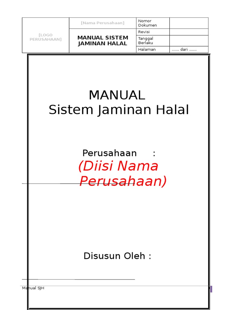 Manual SJH Sesuai HAS 23000 | PDF