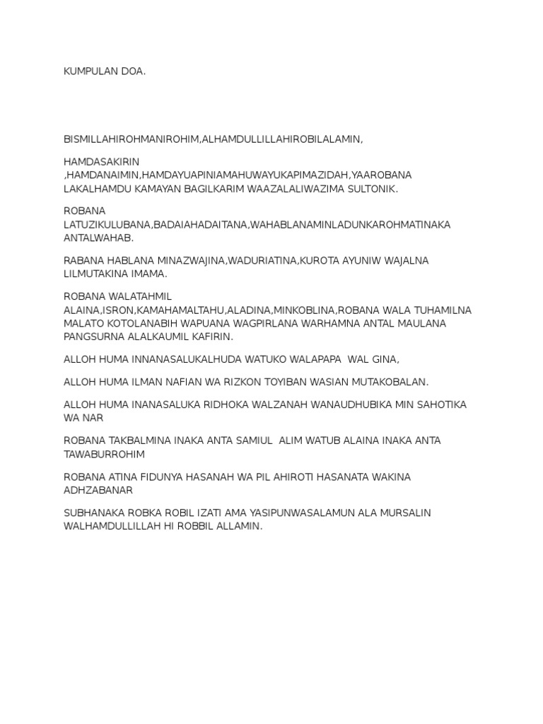 Kumpulan Doa | PDF