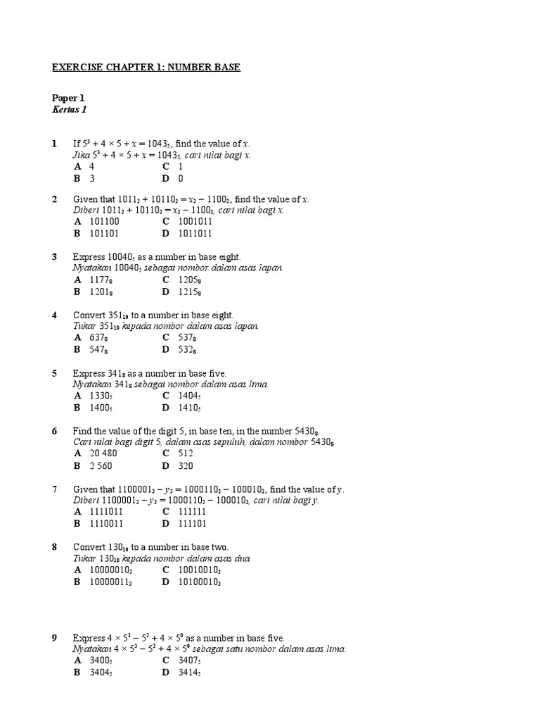 Chap01 Number Bases | PDF