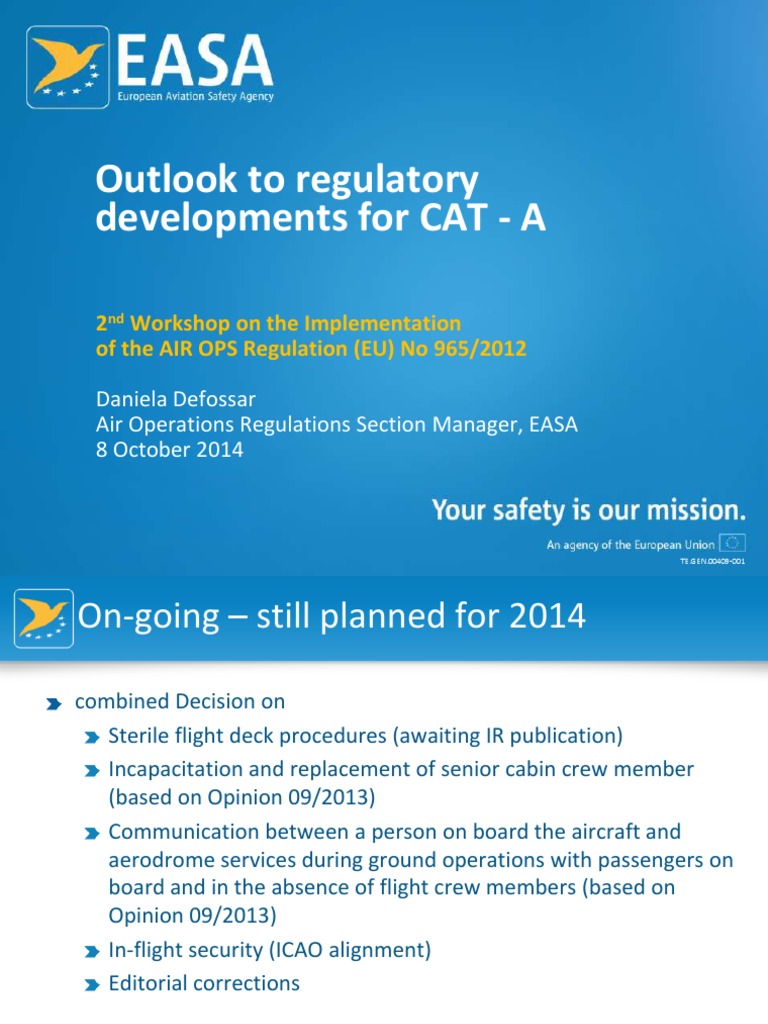 05 - Part CAT Session 1 Outlook | PDF | Aerospace Engineering | Aviation