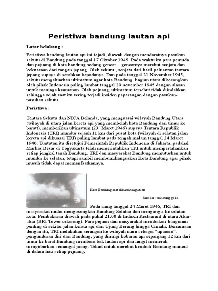 Peristiwa Bandung Lautan API | PDF