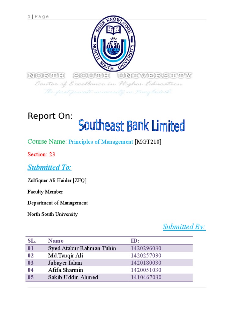 Final Project On SEBL | Download Free PDF | Banks | Automated Teller ...